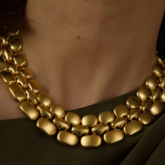 Julia Vaughn | Jewelry | Vintage Julia Vaughn Matte Gold Wide Panther ...